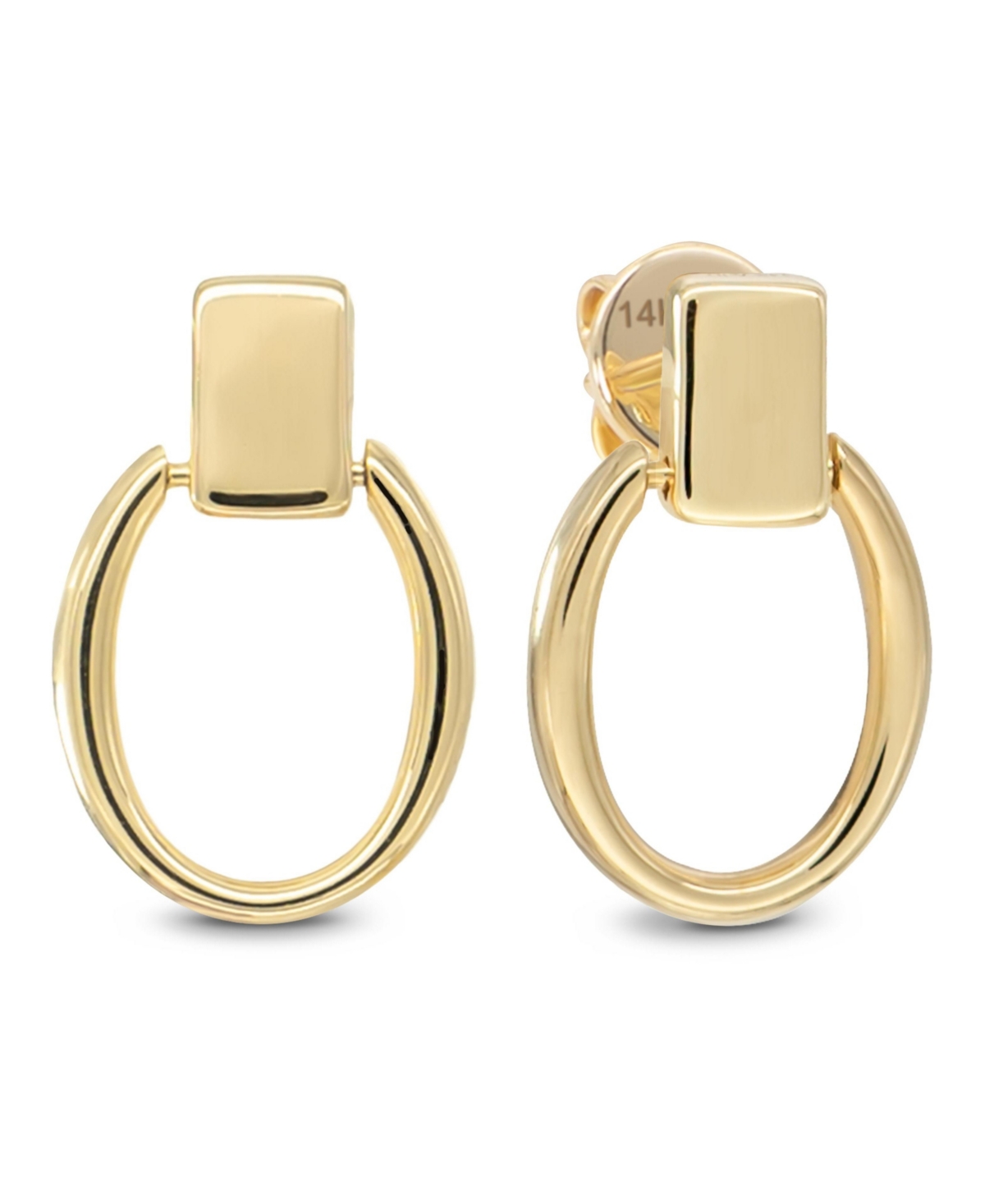Click here for Devata Oval Loop Stud Earrings in 14K - Gold prices