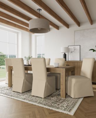 Furniture 7pc Dining Set (Davie Rectangular Table & 6 Estby Chairs ...