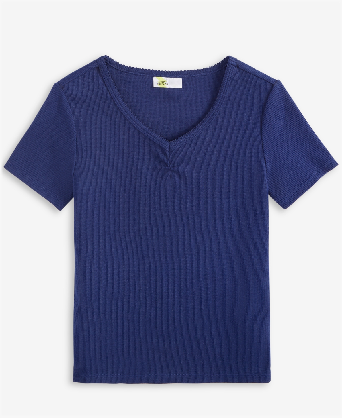 Click here for Epic Threads Little & Big Girls Ruched V-Neck Top... prices