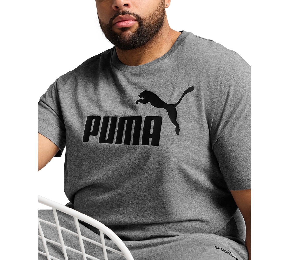 Click here for Puma Mens Essential Logo T-Shirt - Grey prices