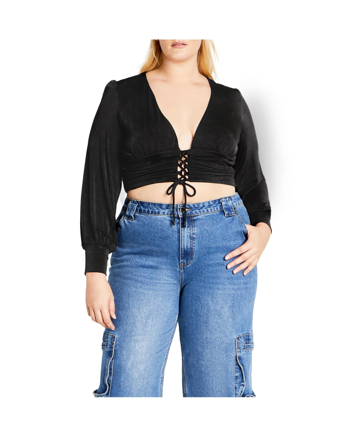 Click here for City Chic Plus Size Baylee Top - Black prices