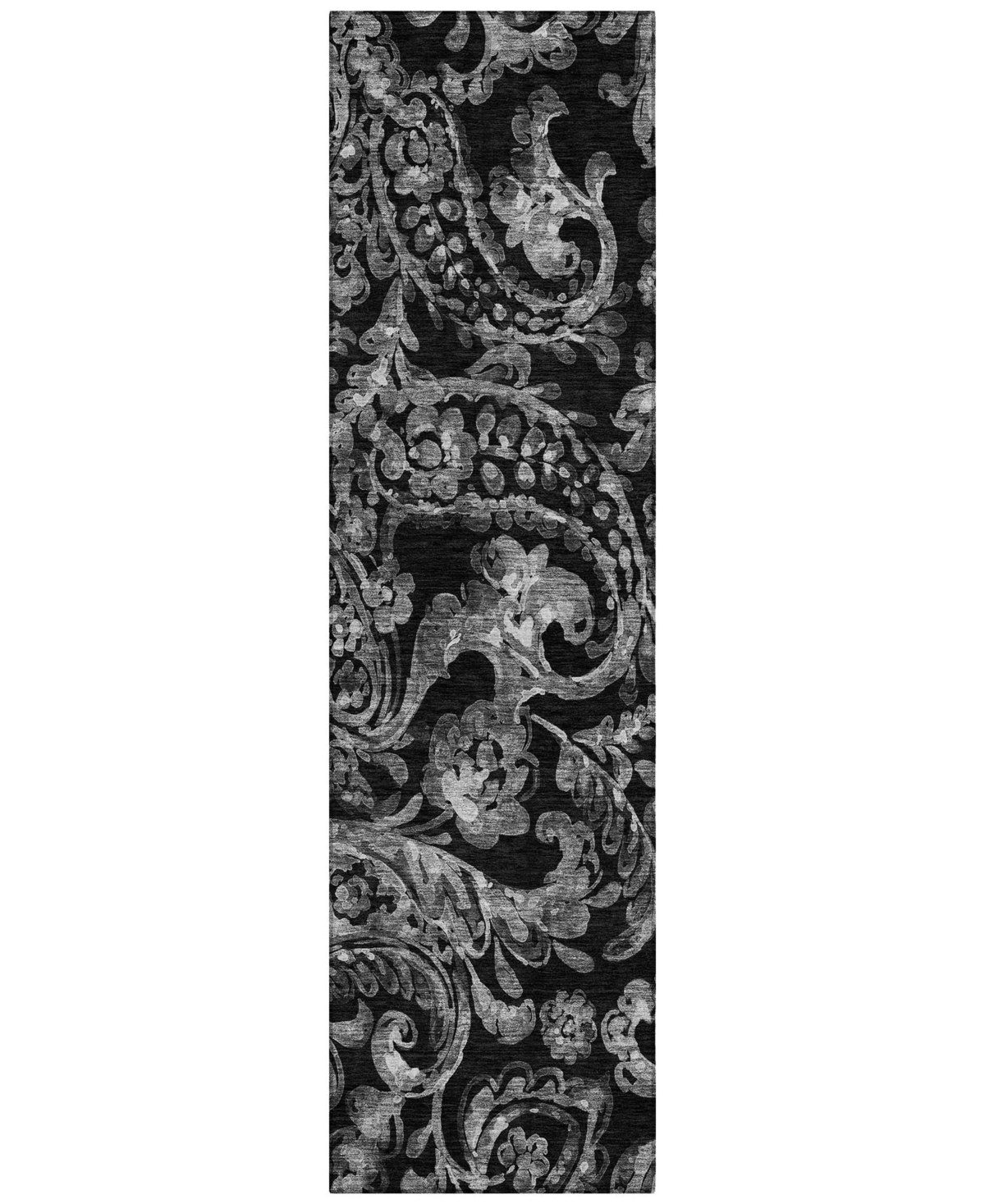 Addison Chantille Machine Washable ACN835 23x76 Runner Area Rug - Black