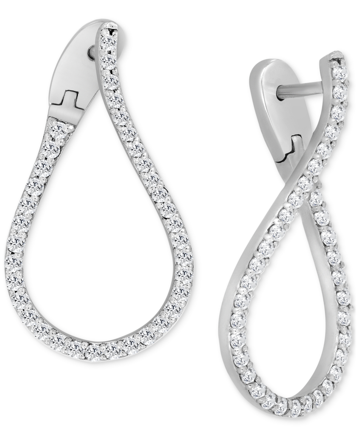 Click here for Diamond Front-to-Back Earrings (1/2 ct. t.w.) in 1... prices