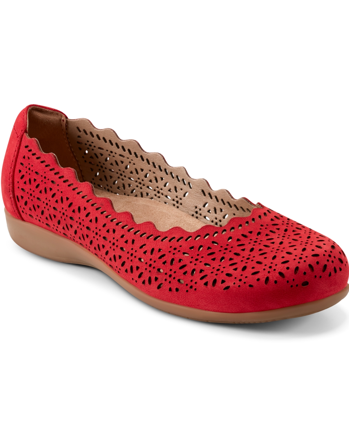 Click here for Earth Womens Bria Casual Flat - Red Leather prices