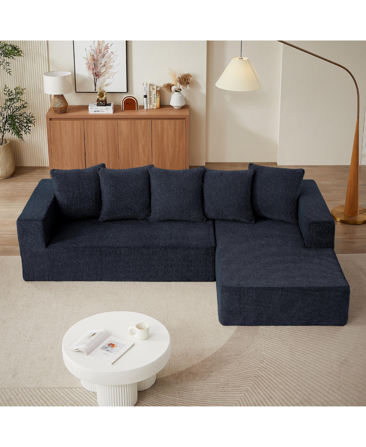 Click here for Boyel Living Chenille L-Shaped Sectional Sofa Set... prices