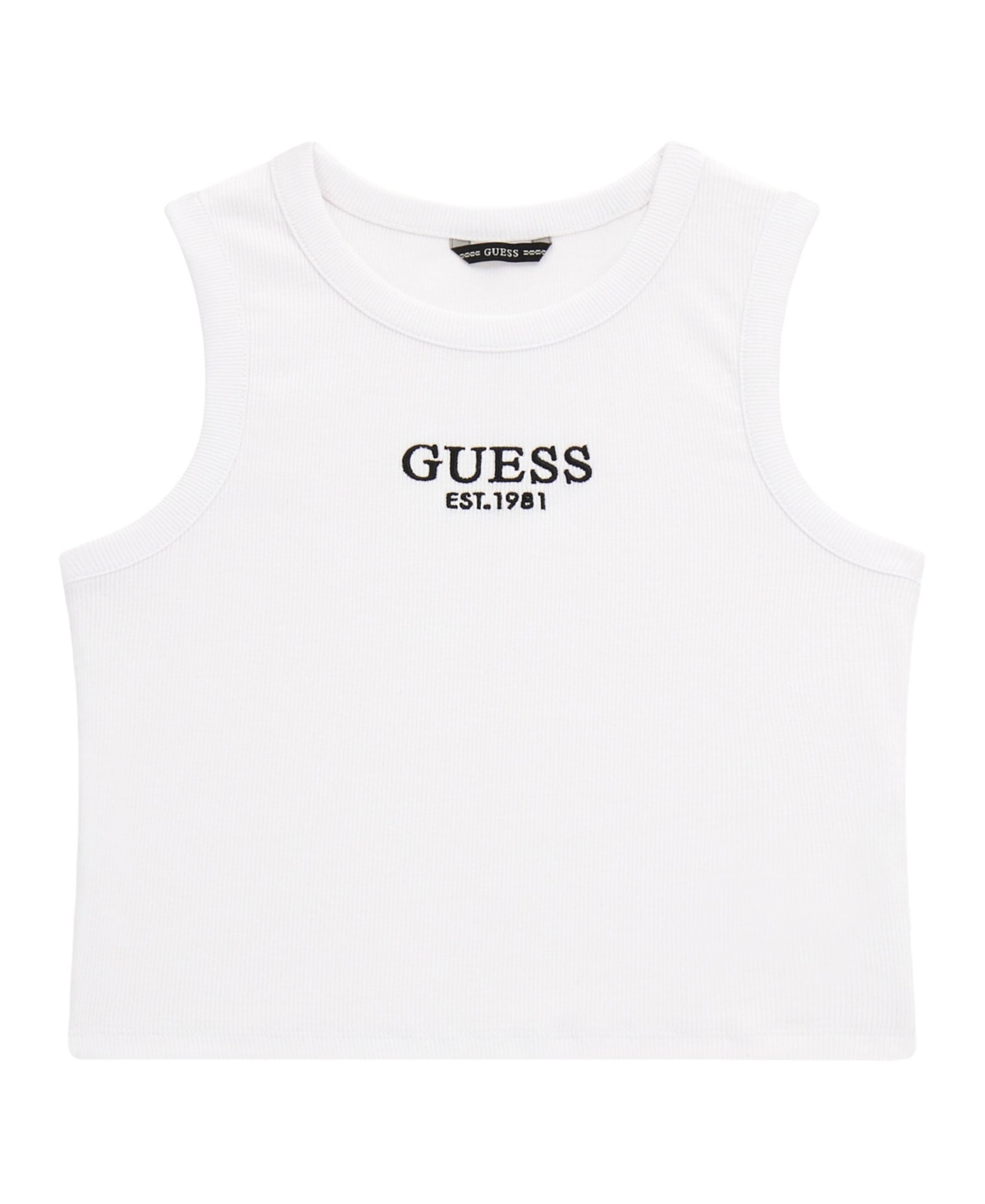 Click here for Guess Big Girls Rib Midi Length Tank Top - White prices
