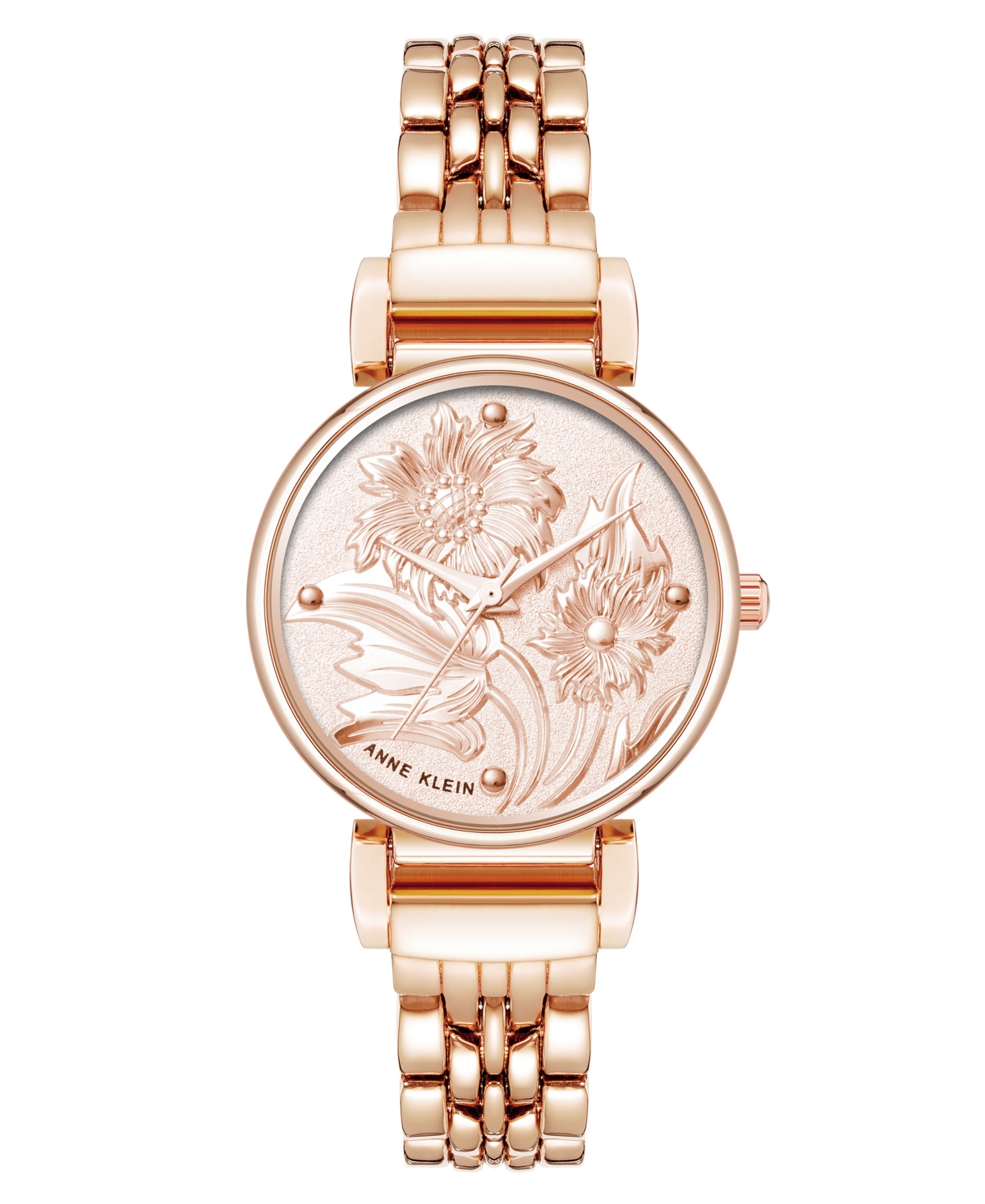 Click here for Anne Klein Womens Quartz Floral Rose Gold-Tone Met... prices