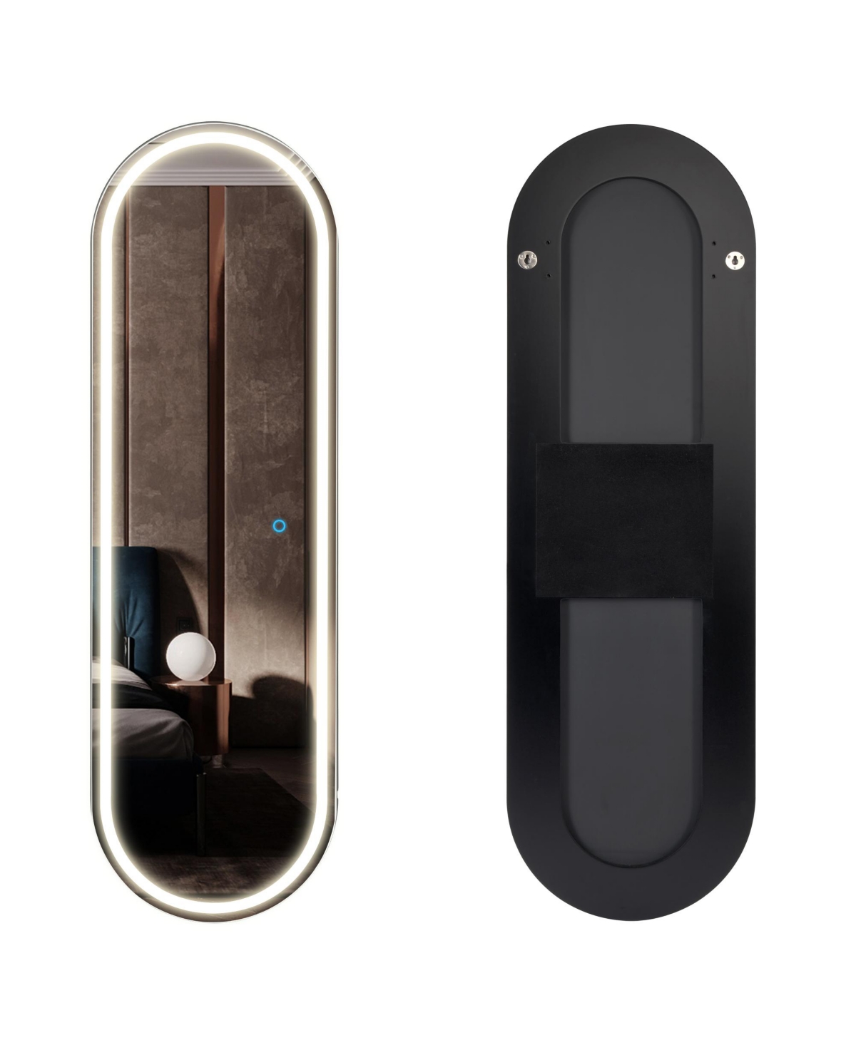 Click here for Vlsrka Oval Led Full Length Mirror - White prices