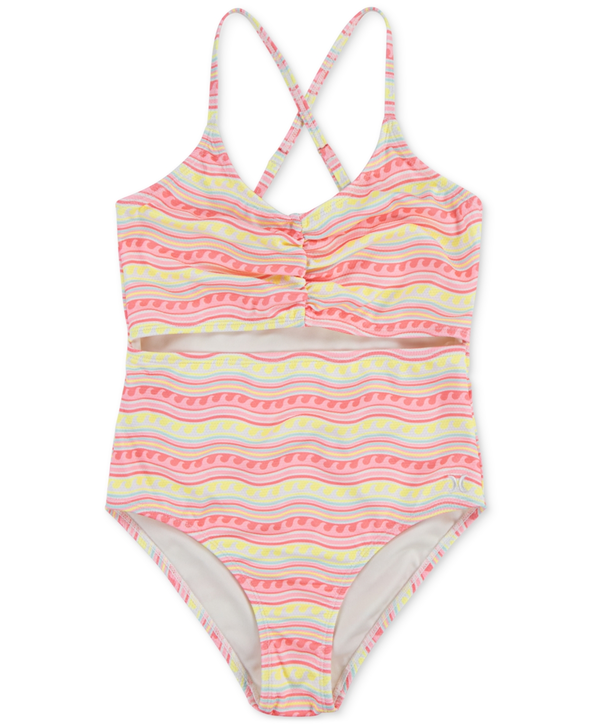 Click here for Hurley Big Girls Cutout One-Piece Swimsuit - Pink... prices