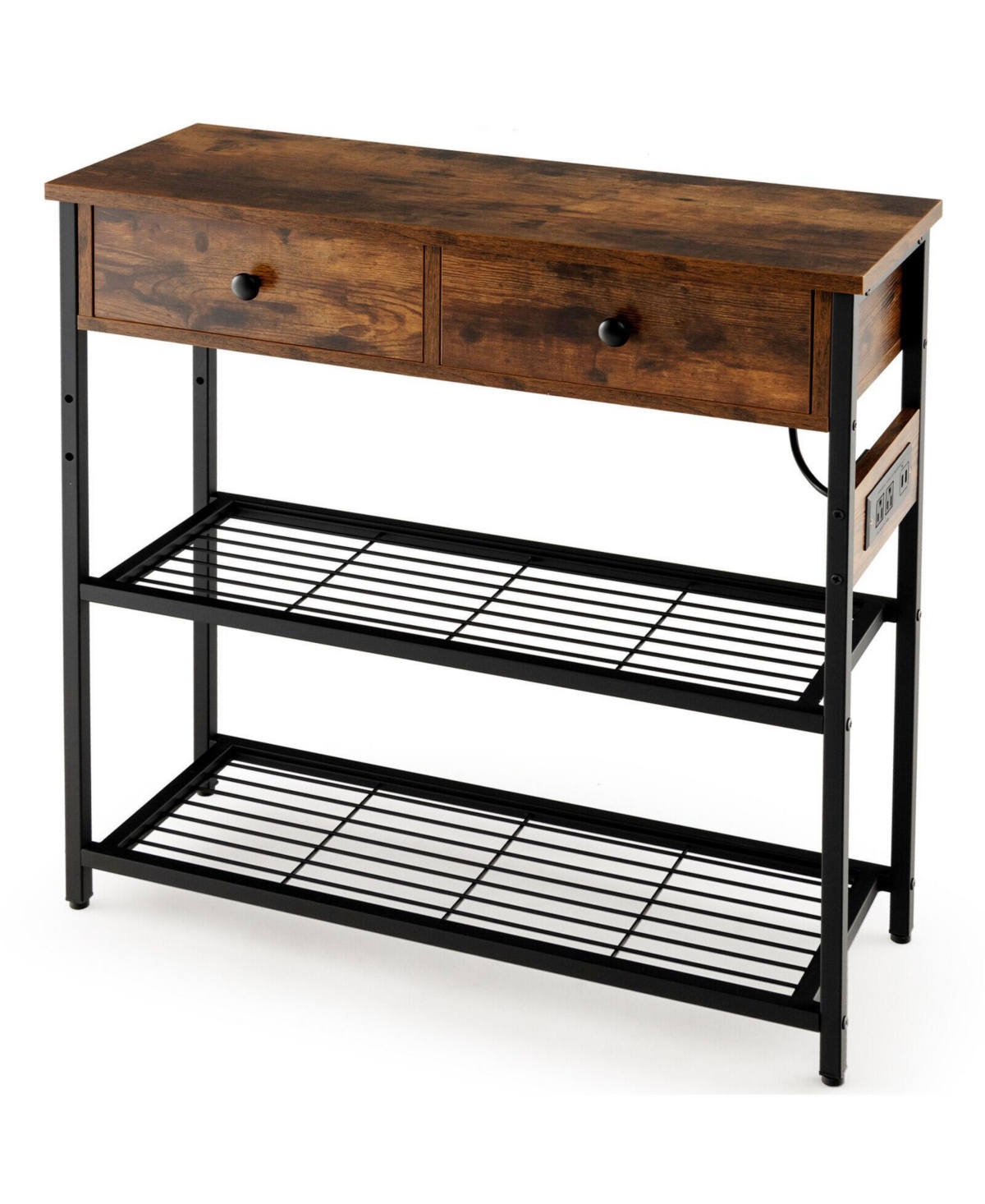 Click here for Gouun Narrow Console Table with 2 Drawers and 2 Me... prices