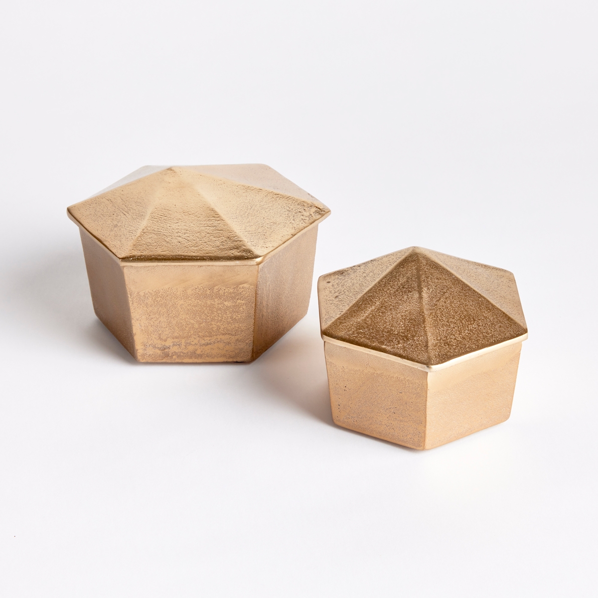Click here for Luca Lidded Boxes Set of 2 - Gold prices
