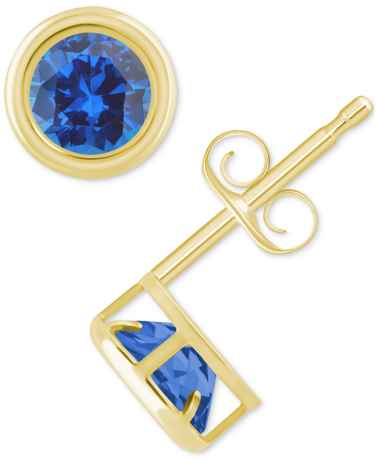 Click here for Lab-Created Opal Bezel Stud Earrings (1-1/5 ct. t.... prices