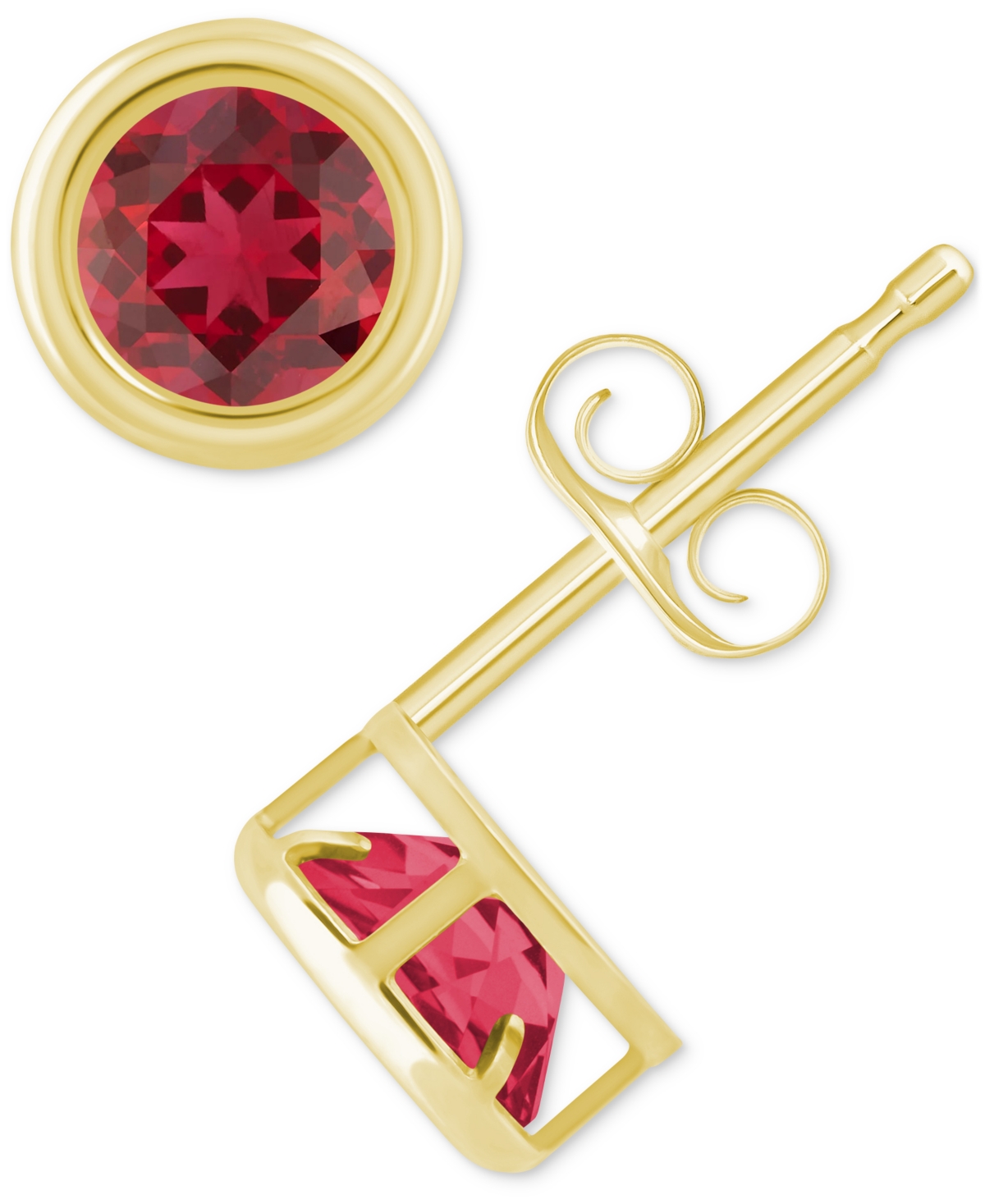 Click here for Lab-Created Opal Bezel Stud Earrings (1-1/5 ct. t.... prices