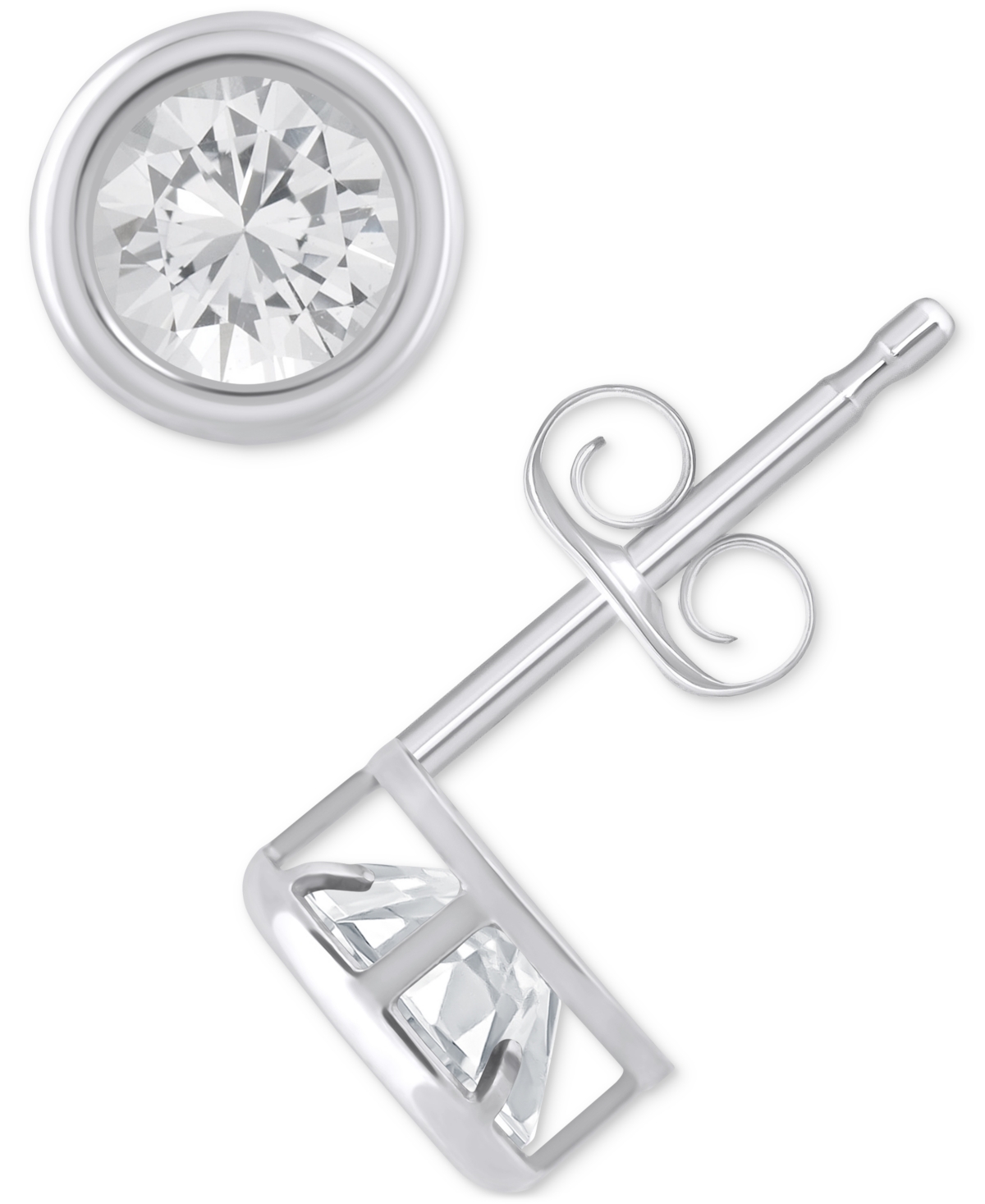 Click here for Lab-Created Opal Bezel Stud Earrings (1-1/5 ct. t.... prices