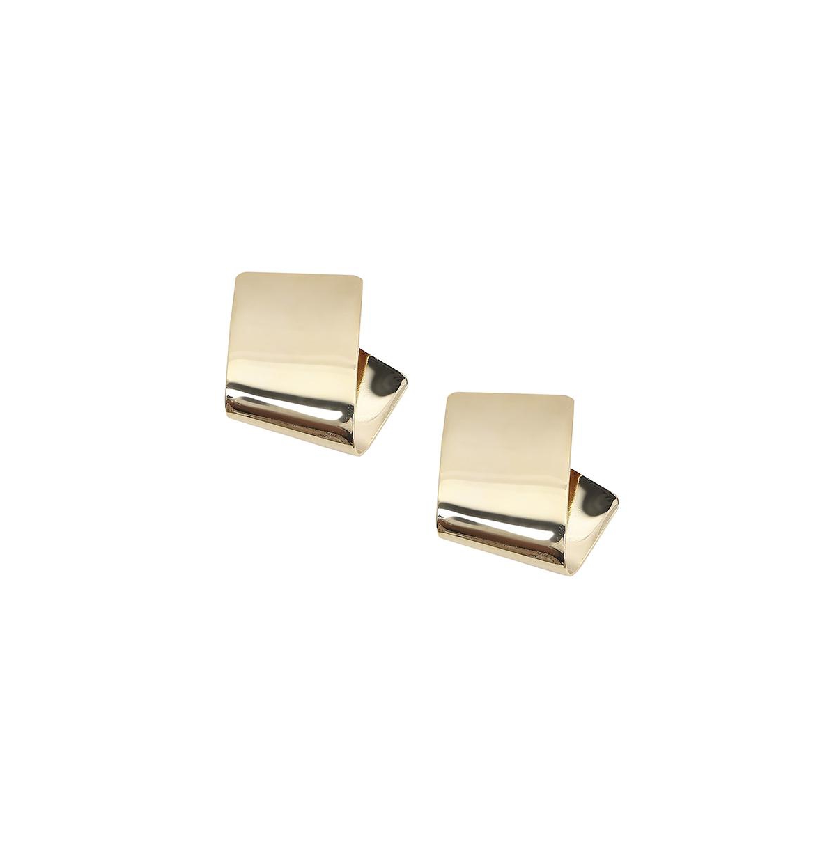 Click here for Uneven Fold Drop Earrings - Gold prices