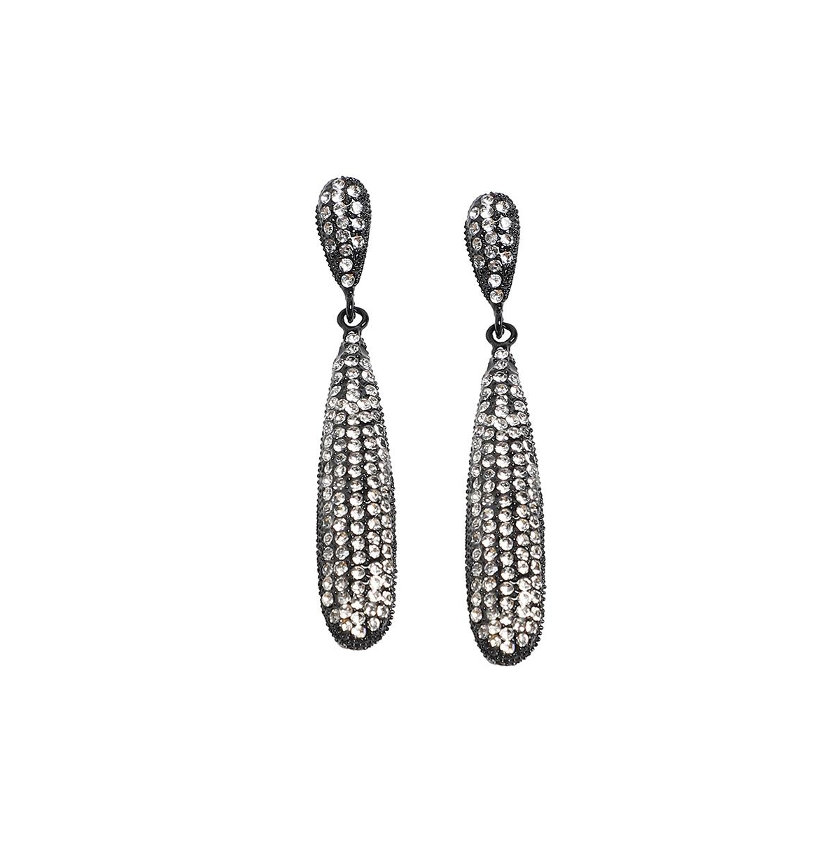Click here for Bling Almond Drop Earrings - Silver prices