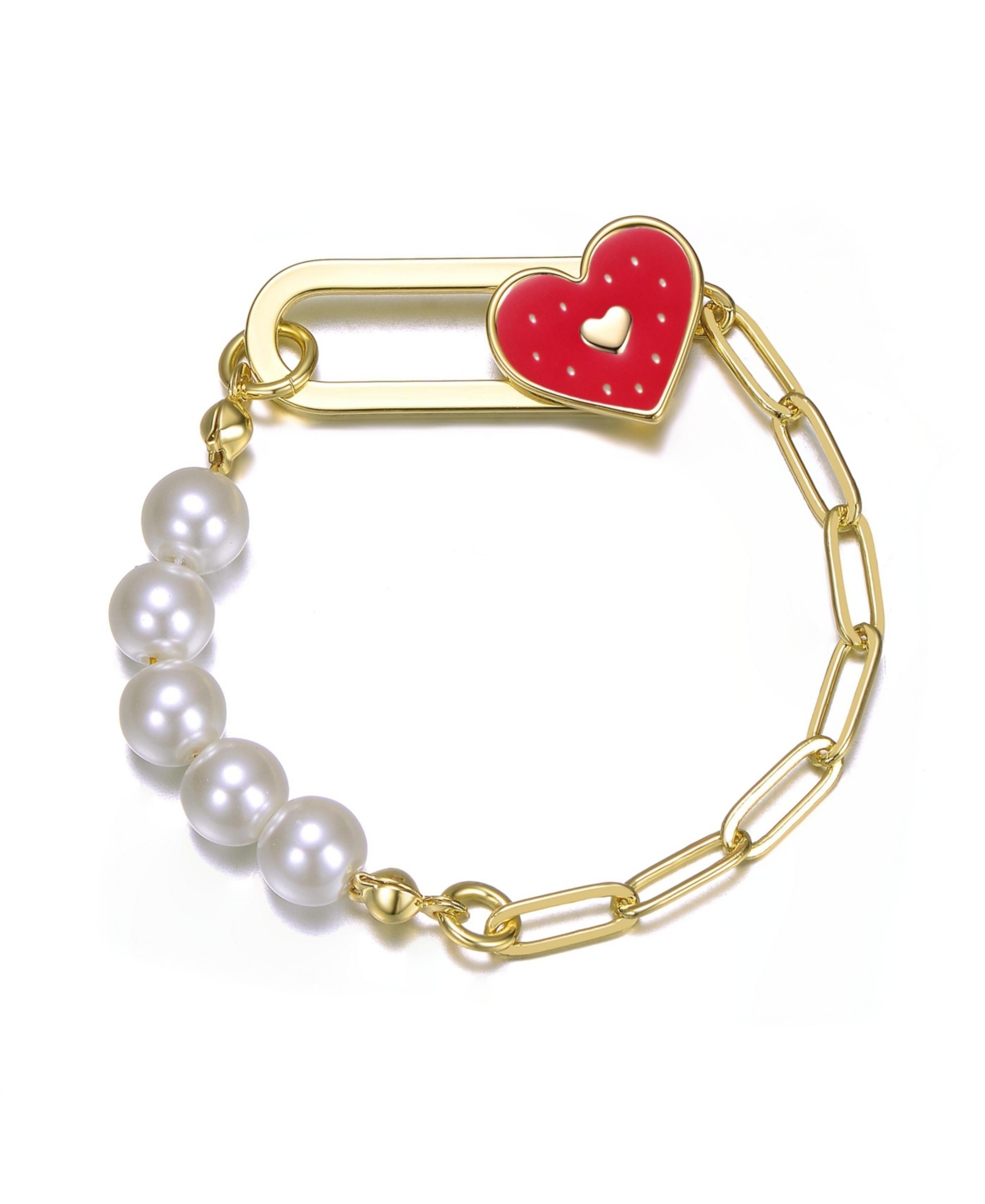 Click here for GiGiGirl 14K Gold Plated Bracelet with Pearls and... prices