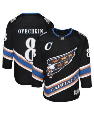 Outerstuff Big Boys and Girls Alexander Ovechkin Black Washington Capitals Alternate 50th ...