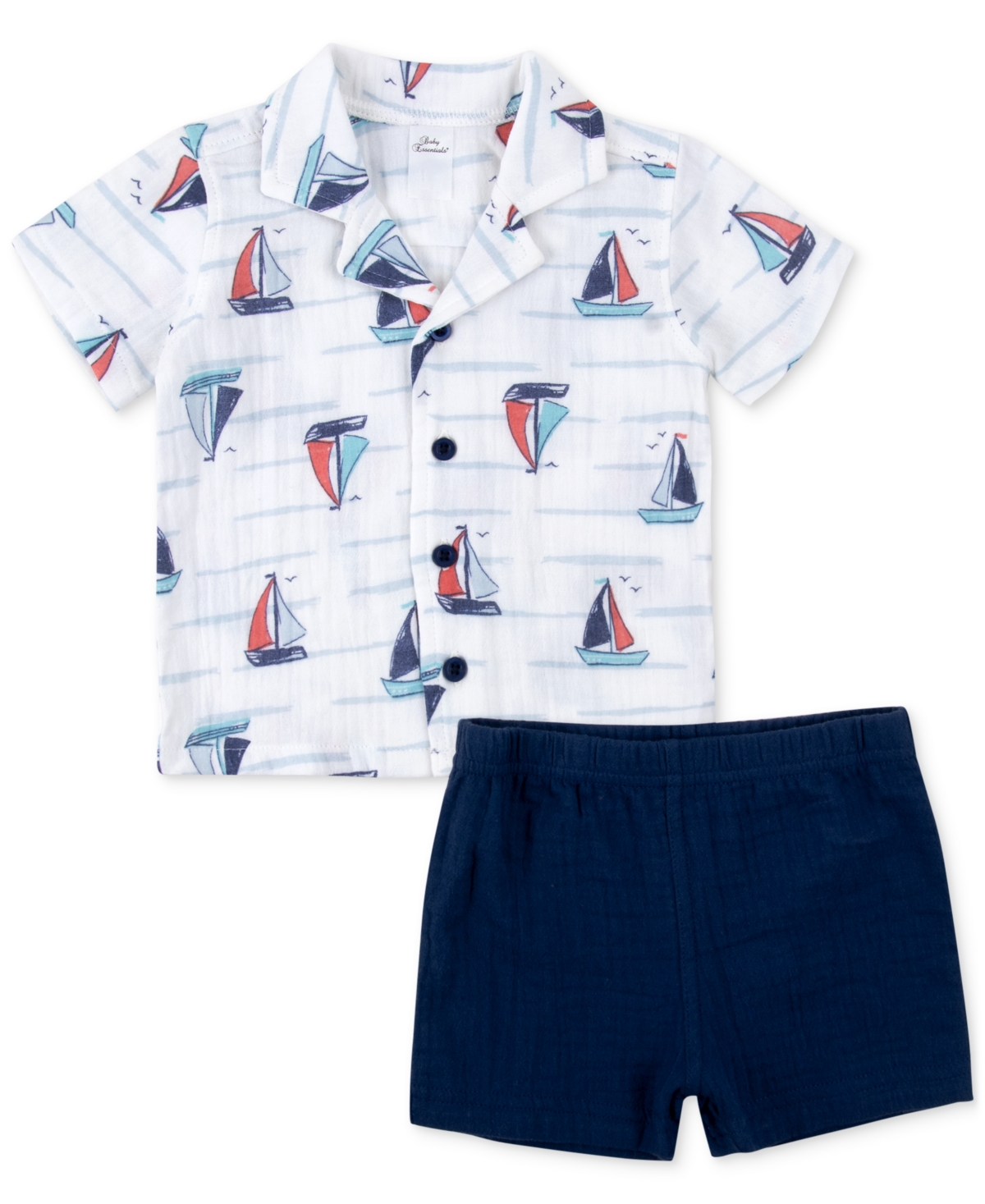 Click here for Baby Essentials Baby Boys 2-Pc. Sailor Shirt & Sho... prices