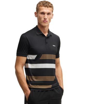 BOSS by Hugo Boss Men's Stripe Print Regular-Fit Paddy Polo - Macy's