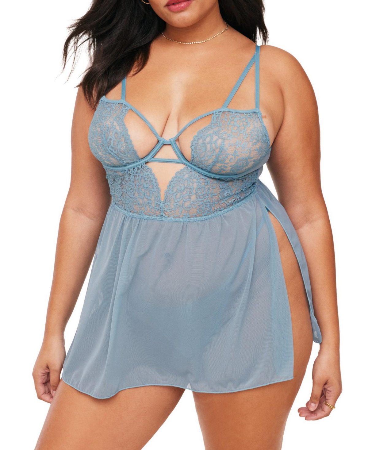 Click here for Adore Me Plus Size Rae Unlined Babydoll & G-String... prices