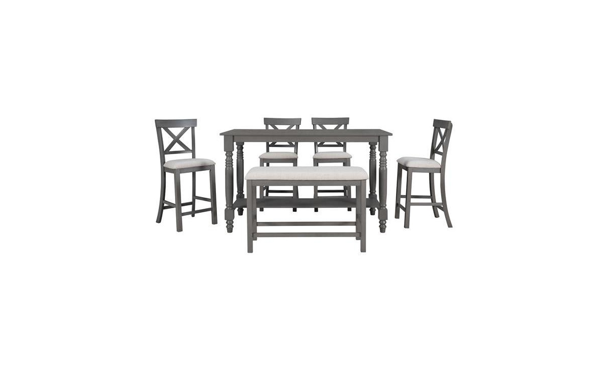 Click here for Slickblue 6-Piece Counter Height Dining Table Set... prices