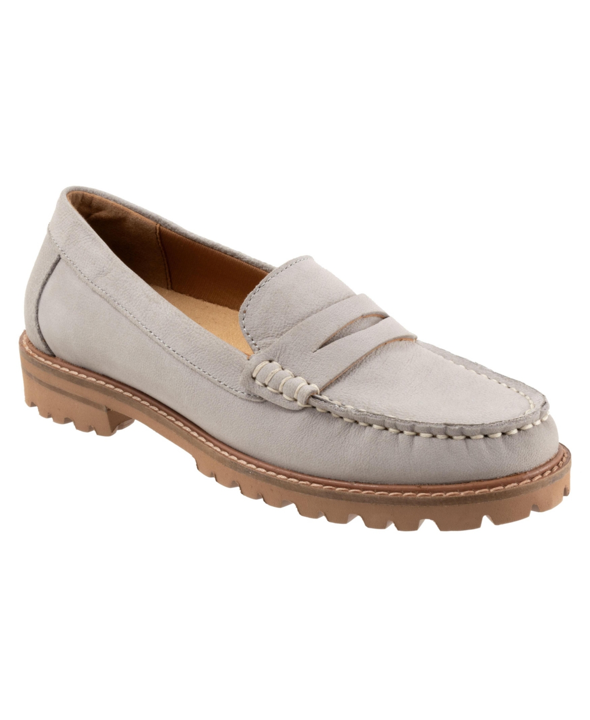 Click here for Trotters Francey Flat - Mid grey nubuck prices
