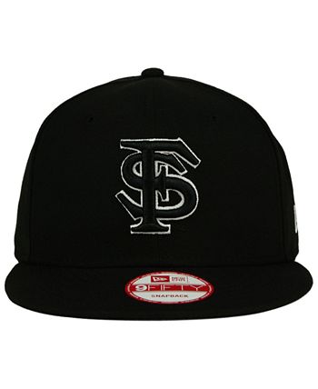 New Era Florida State Seminoles Black White 9FIFTY Snapback Cap - Macy's