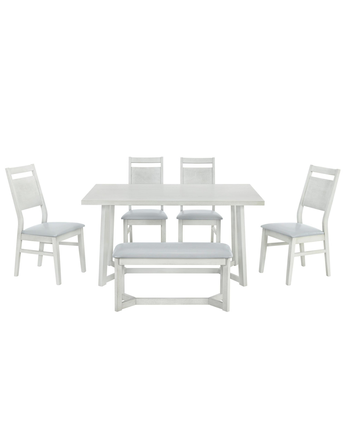 Click here for Slickblue Farmhouse 6-Piece Wood Dining Table Set... prices