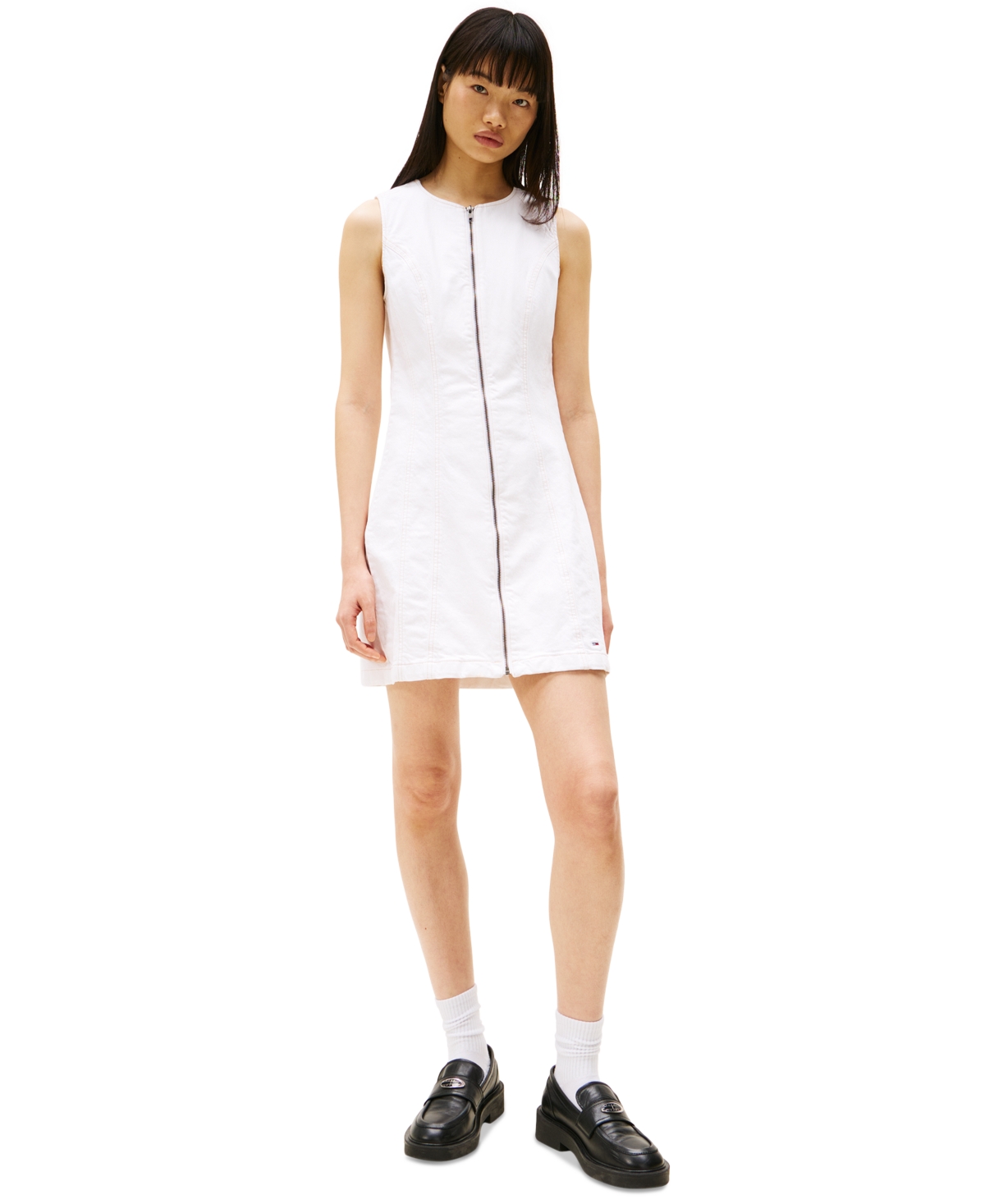 Click here for Tommy Jeans Womens Zip-Front Sleeveless Dress - De... prices