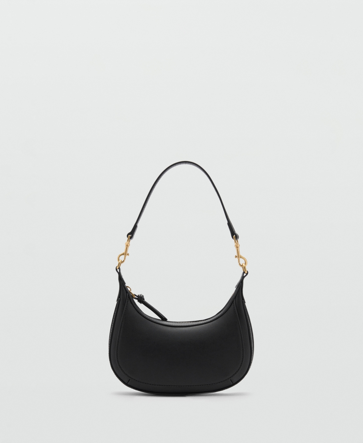 Click here for Mango Womens Leather-Effect Crossbody Bag - Black prices