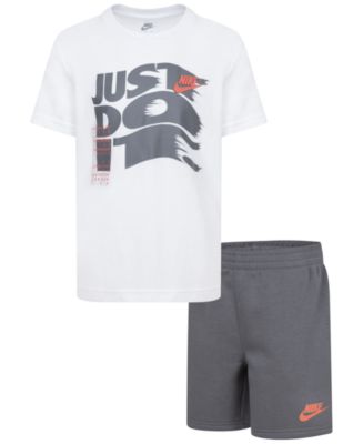 Nike Little Boys "On The Move" Logo T-Shirt & Shorts Set - Macy's