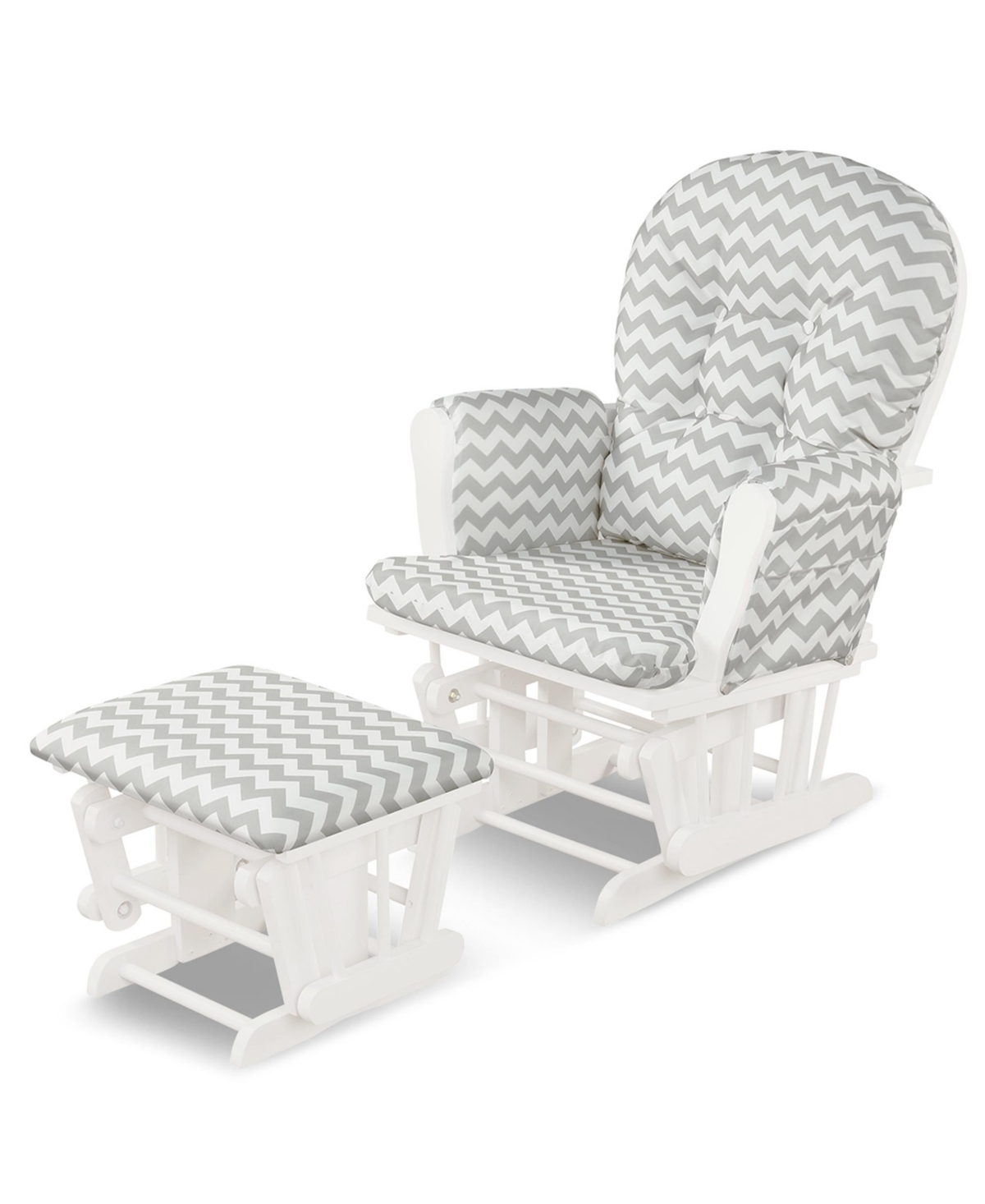 Click here for Glider and Ottoman Cushion Set Wood Baby Nursery R... prices