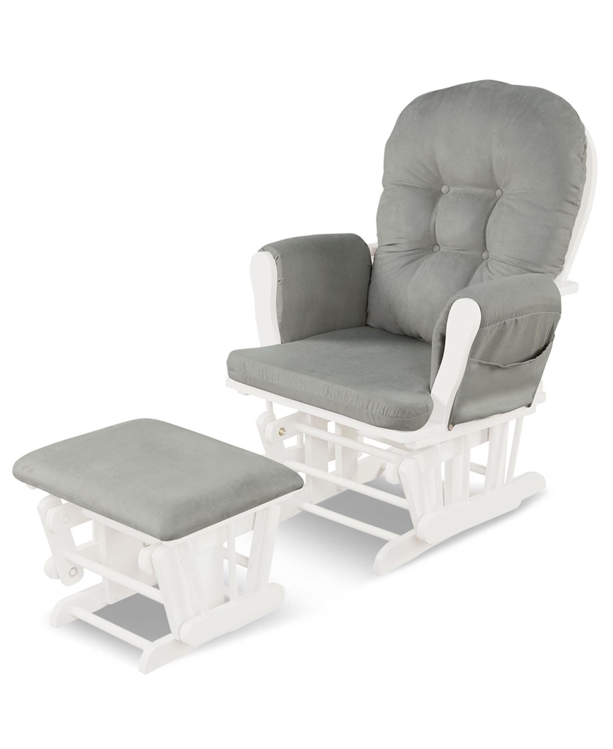 Click here for Glider and Ottoman Cushion Set Wood Baby Nursery R... prices