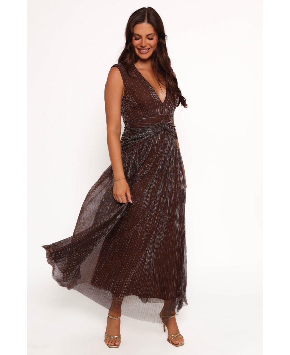 Click here for Petal and Pup Womens Cara Maxi Dress - Bronze prices