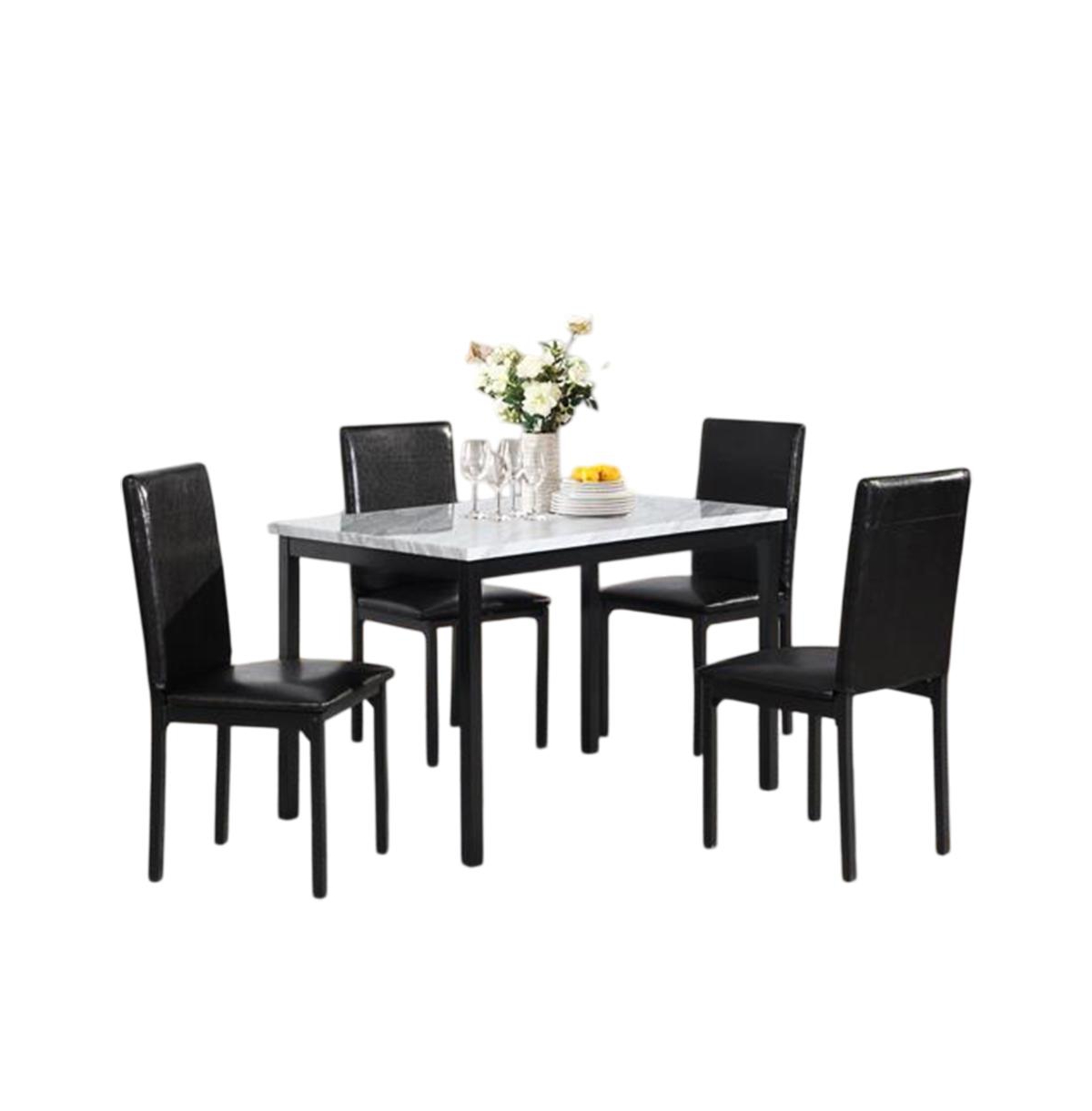Click here for 5-Piece Metal Dinette Set – Durable Laminat... prices