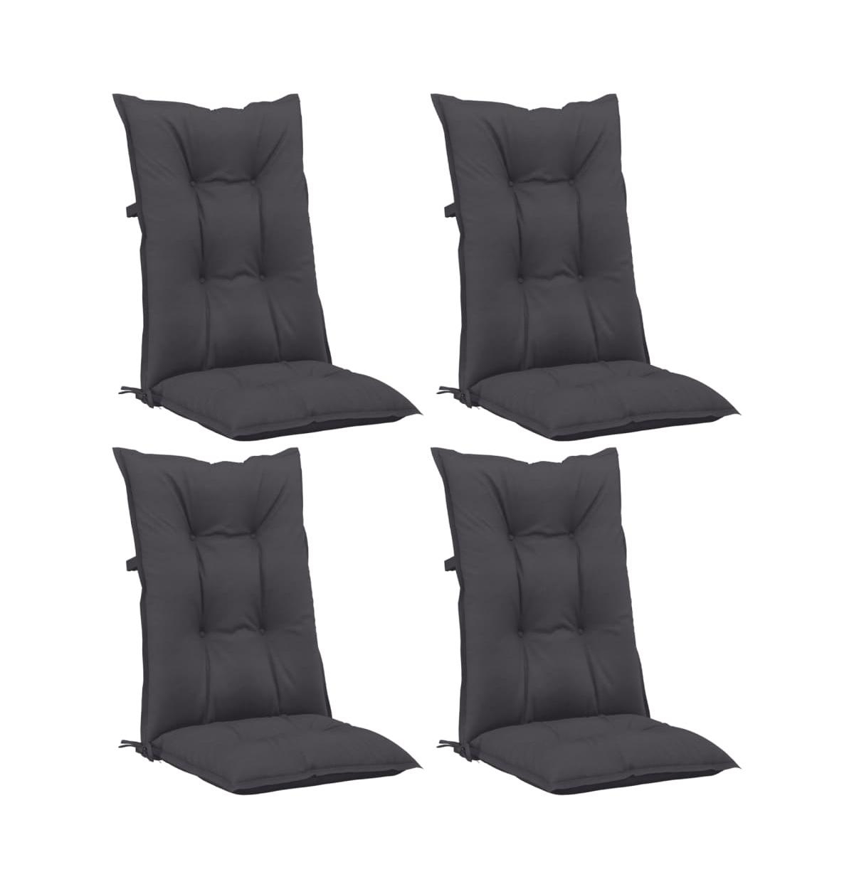 Click here for vidaXL Garden Highback Chair Cushions 4 pcs Anthra... prices