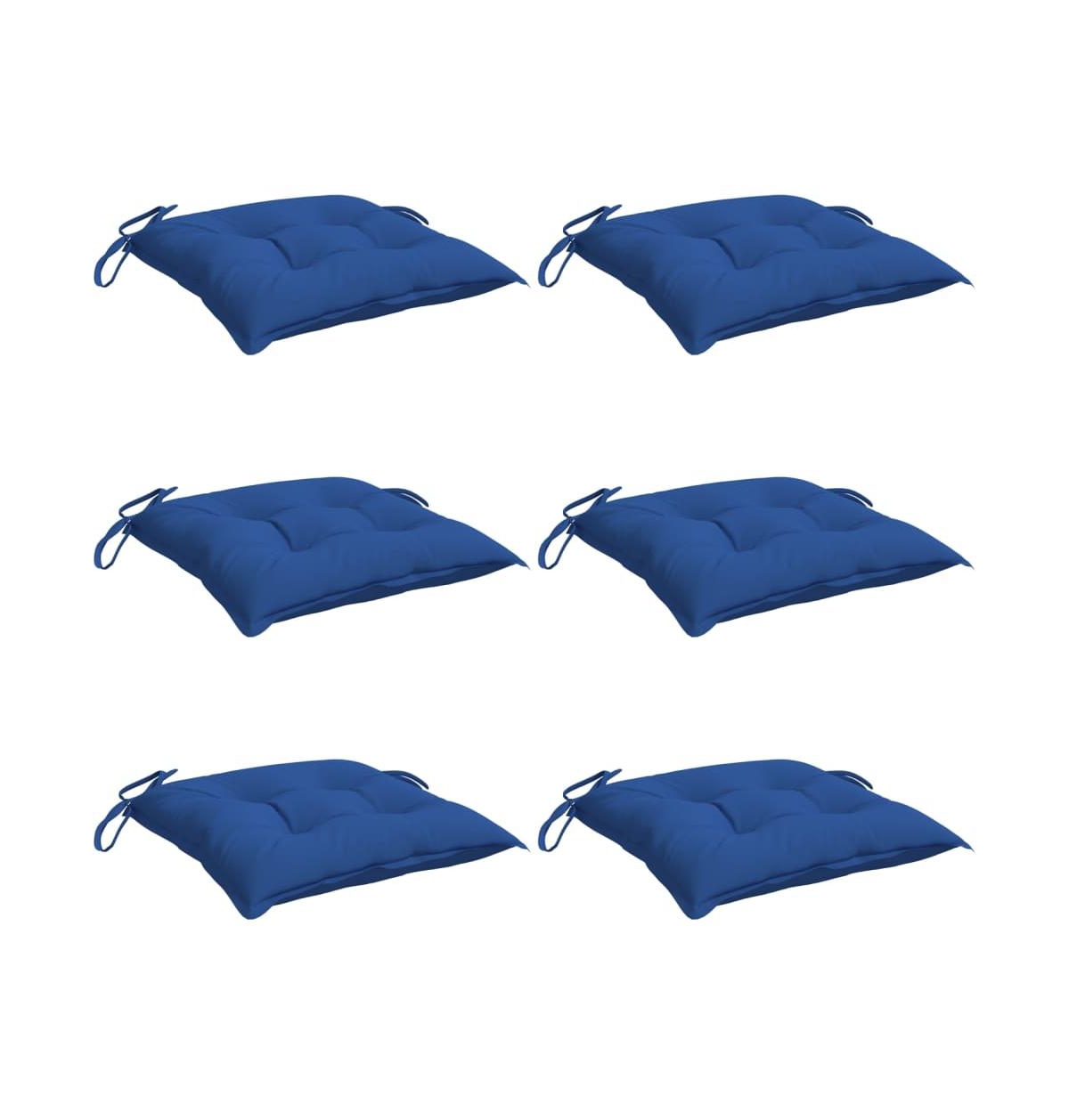 Click here for vidaXL Chair Cushions 6 pcs Blue 15.7x15.7x2.8 Oxf... prices