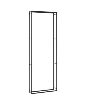 Firewood Rack Matt Black 43.3"x11"x122.8" Steel - Macy's