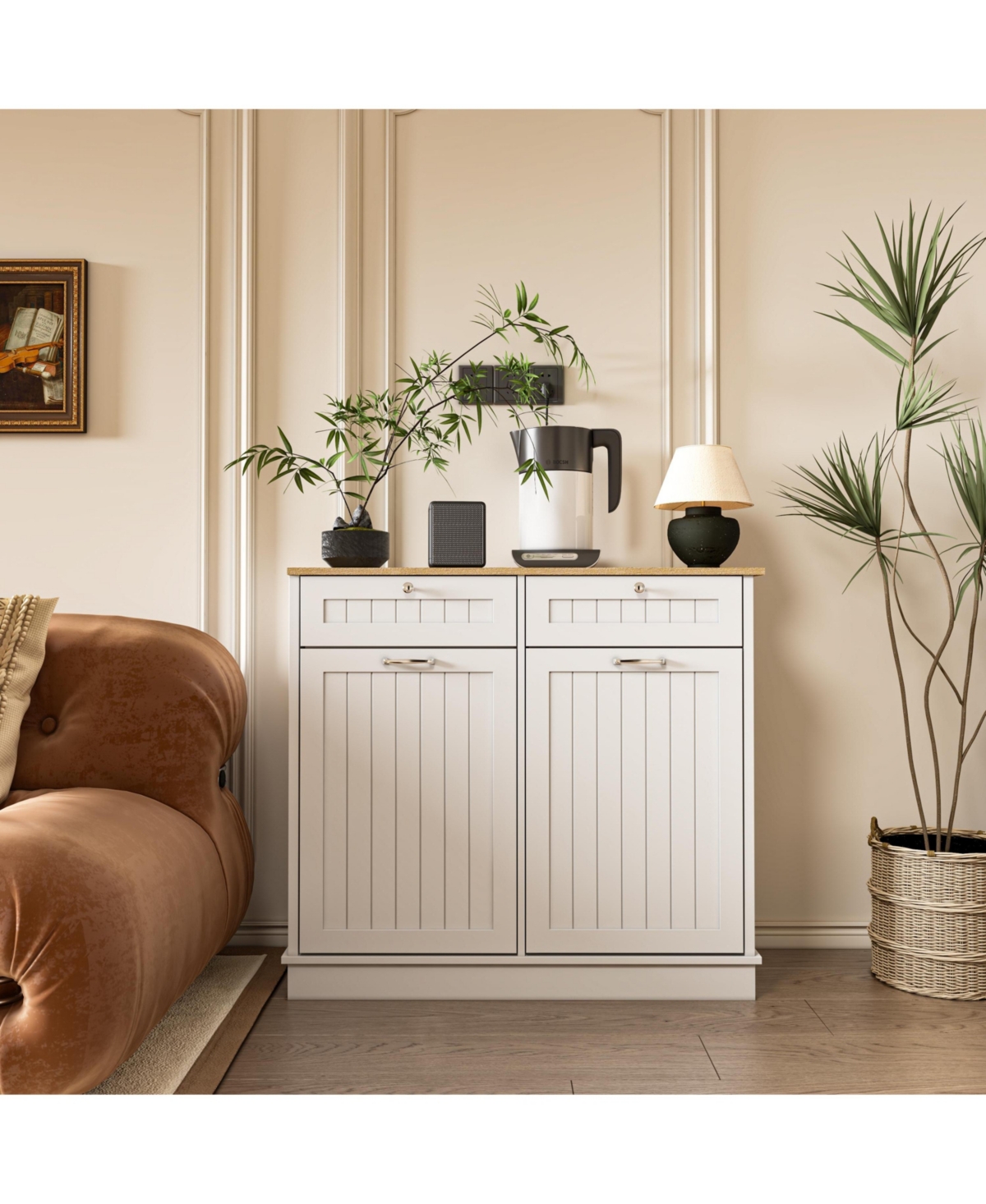 Click here for Lovmor Two-Compartment Tilt-Out Trash Cabinet  Pet... prices