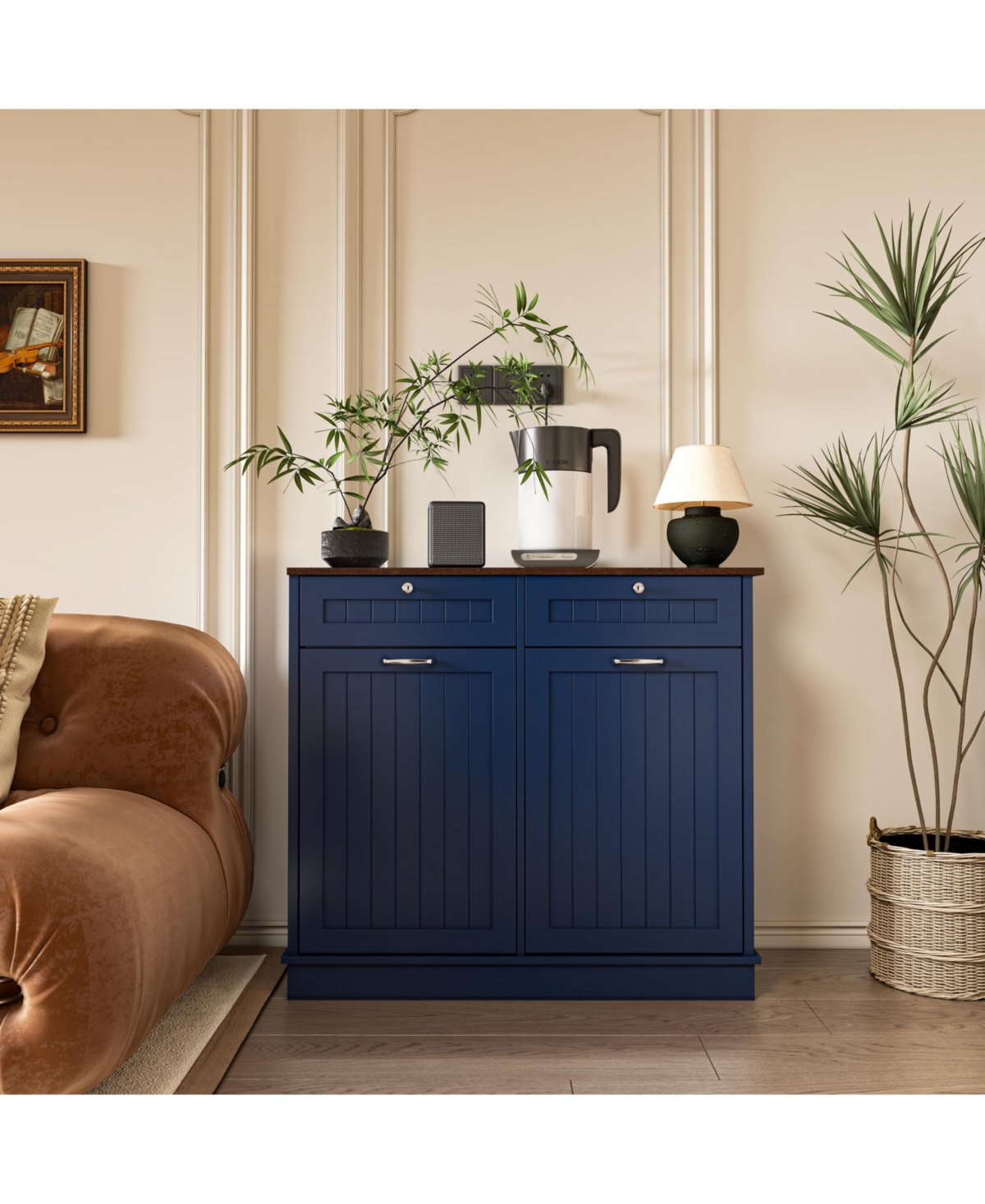 Click here for Lovmor Two-Compartment Tilt-Out Trash Cabinet  Pet... prices