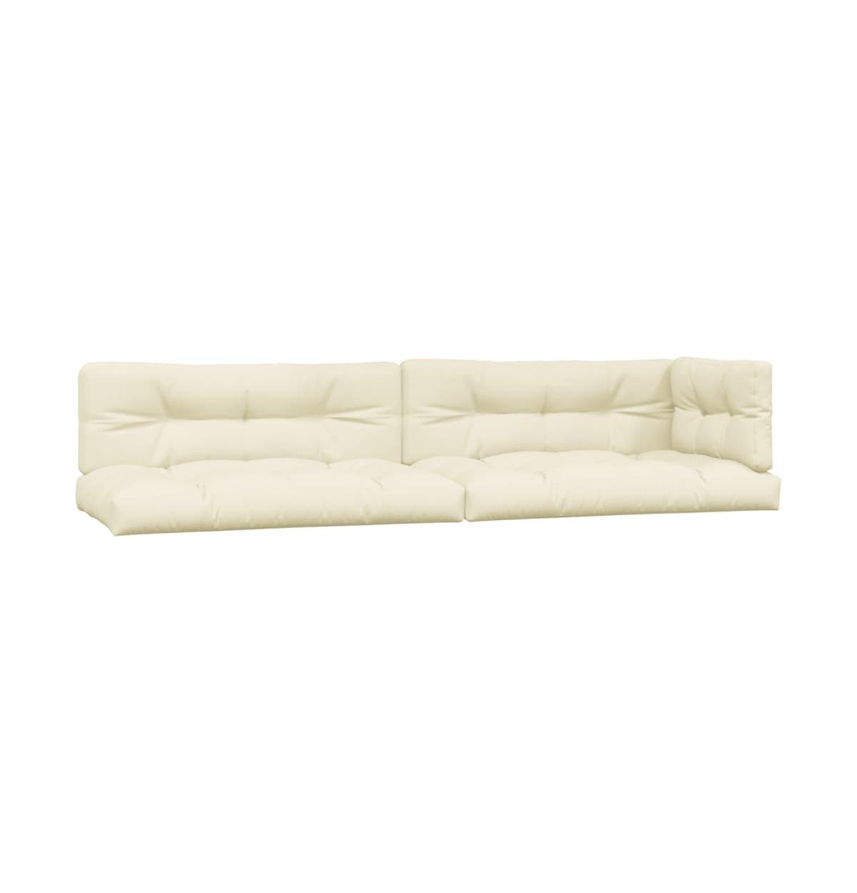 Click here for vidaXL Pallet Cushions 5 pcs Cream Fabric - Cream prices