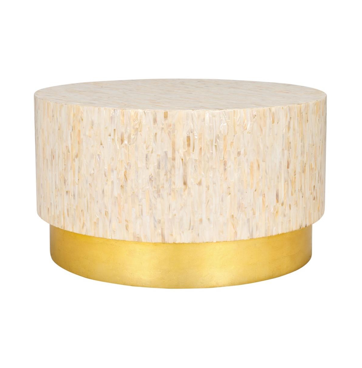 Click here for Scarlett Round Coffee Table - Natural/gold prices