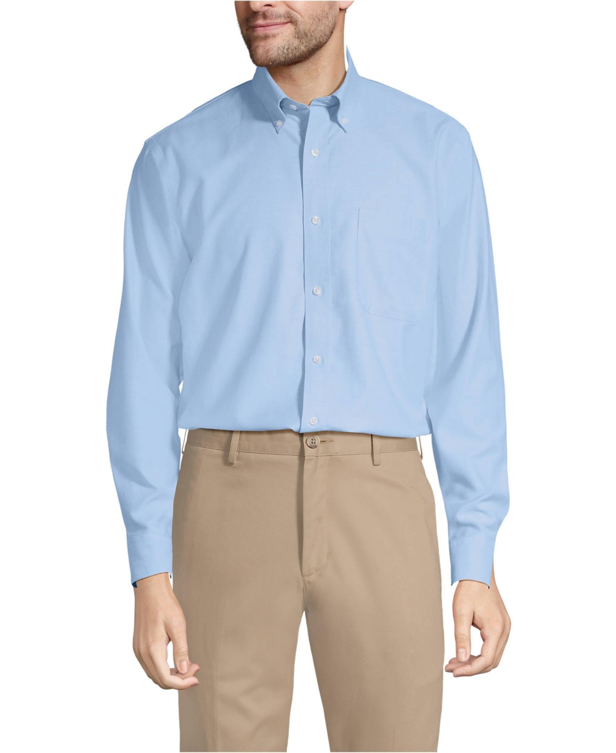 Click here for Lands End Mens Tailored Fit No Iron Solid Supima C... prices