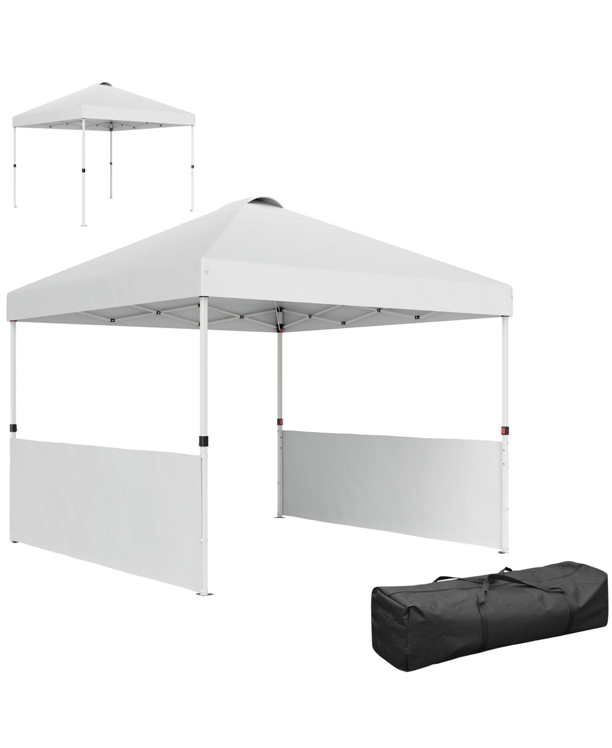 Click here for Outsunny 10 x 10 Pop Up Canopy Tent with 2 Half Si... prices