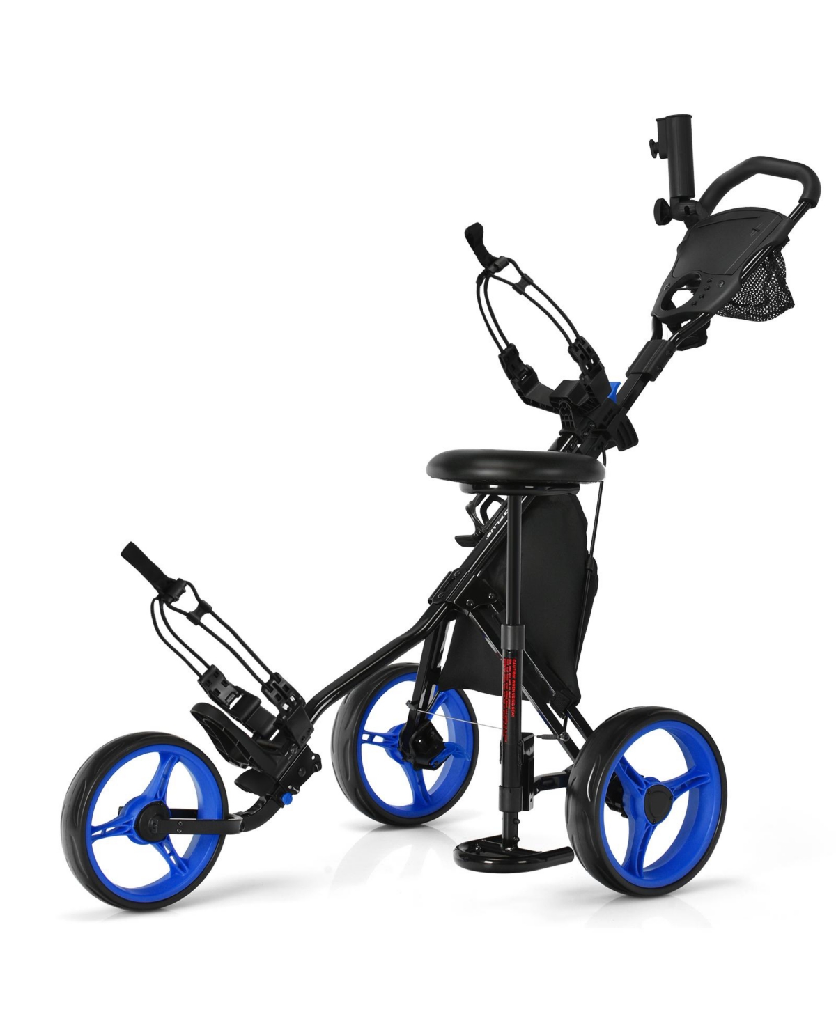 Click here for 3 Wheels Folding Golf Push Cart with Seat Scoreboa... prices