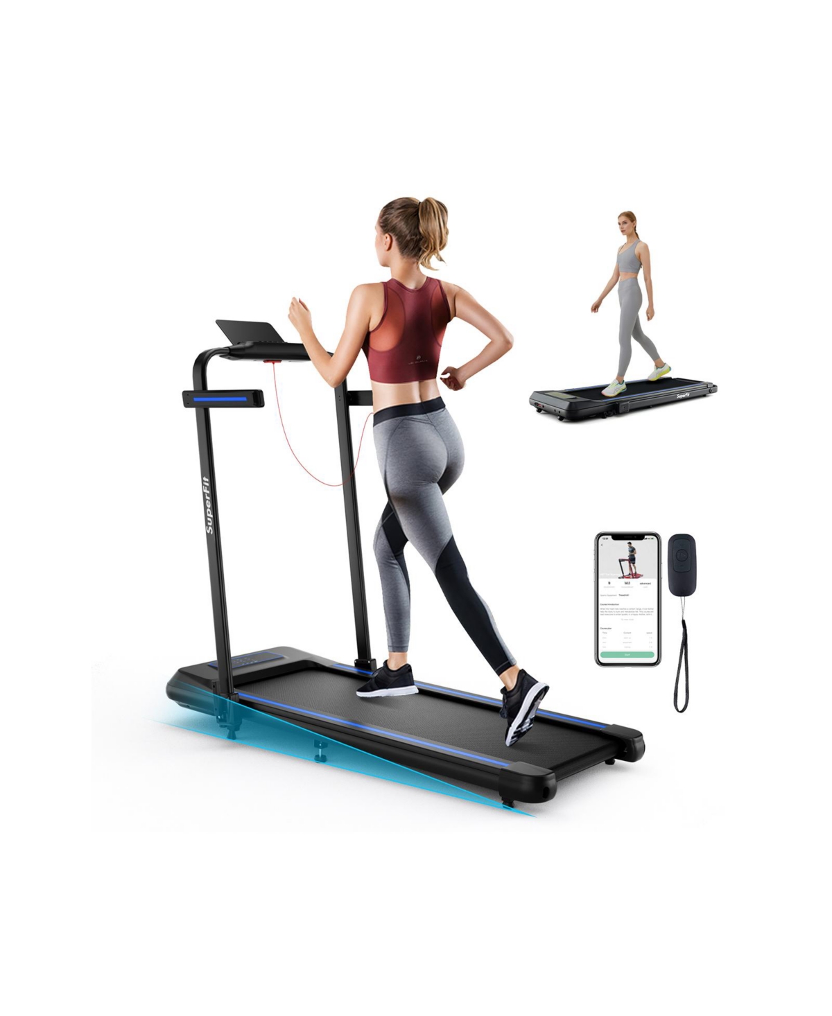 Click here for 2 in 1 Folding Treadmill with Incline with Remote... prices