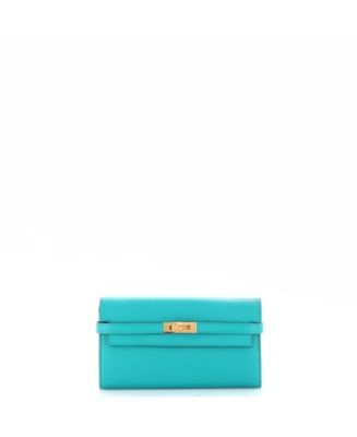 Pre-Owned HERMÉS Long Kelly Wallet Chevre Mysore - Macy's