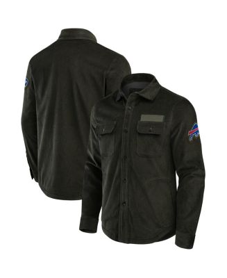 Fanatics Men's Dark Green Buffalo Bills Corduroy Full-Button Shacket ...