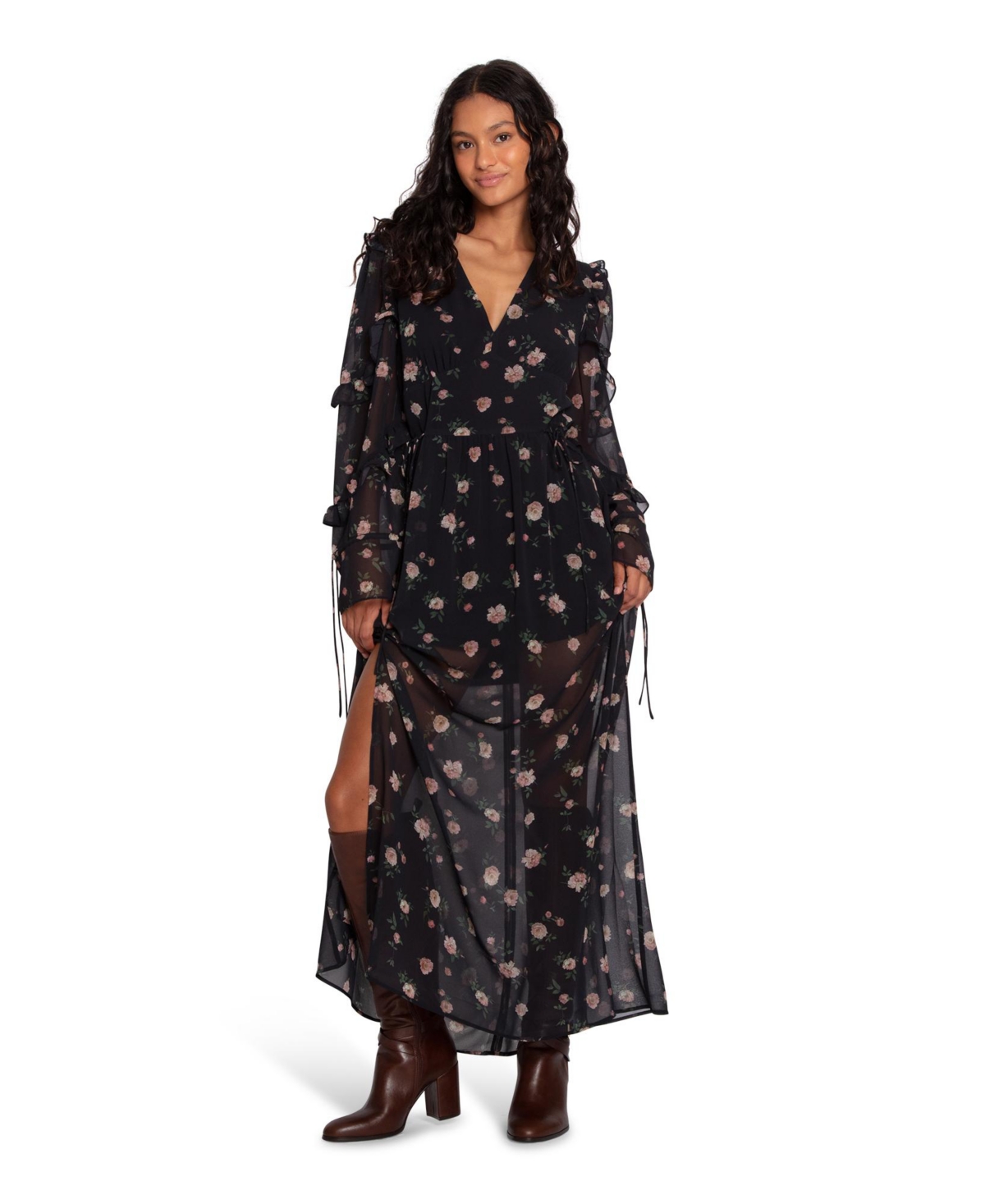 Click here for Belle & Bloom Womens Come As You Are Floral Maxi D... prices